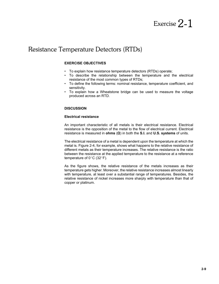 RTD Exercise: Resistance Temperature Detectors Explained
