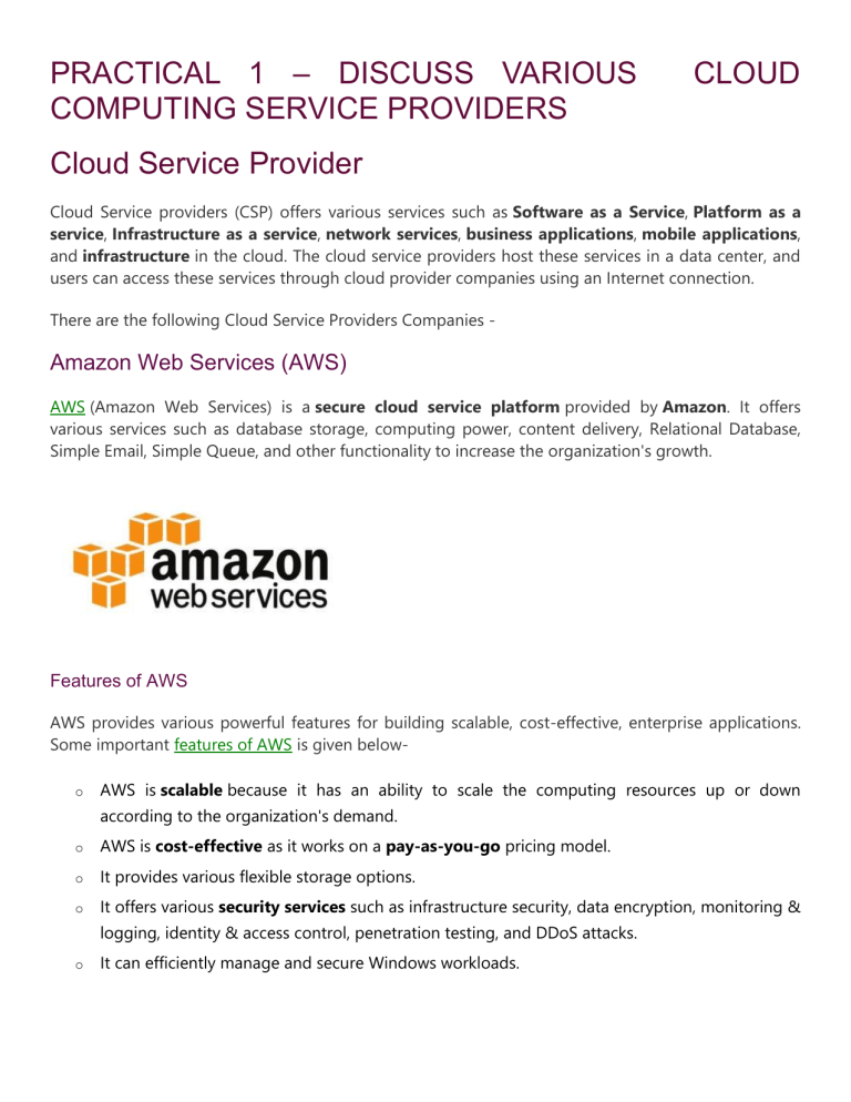 Cloud Computing Service Providers: AWS, Azure, Google Cloud & More