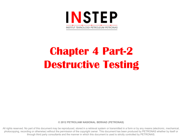 Destructive Testing Methods Presentation