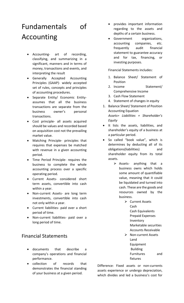 Accounting Fundamentals: Key Concepts & Financial Statements