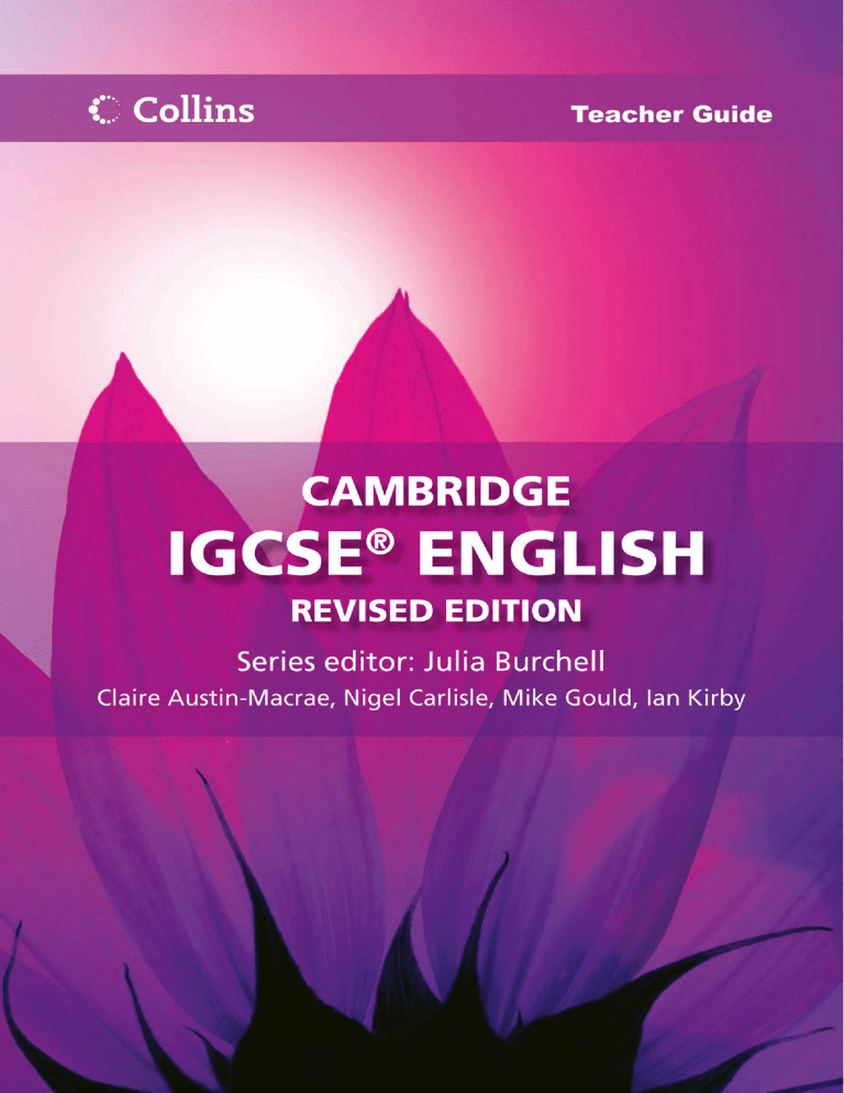 Cambridge IGCSE English Teacher Guide