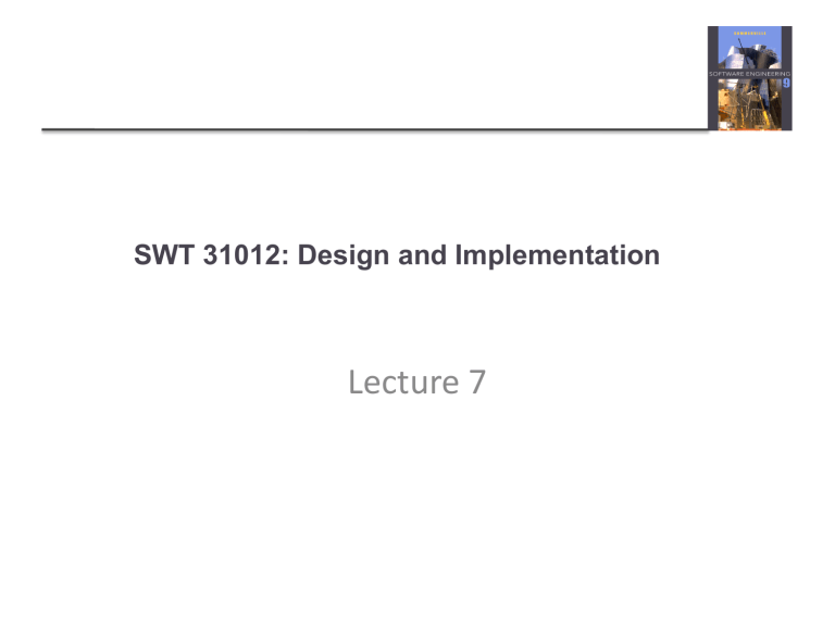 Software Design & Implementation Lecture