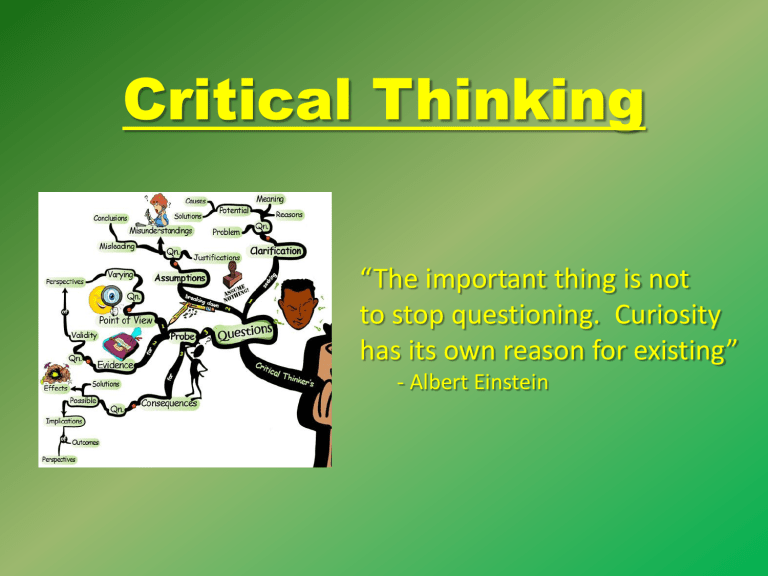 Critical Thinking Skills: Active Learning & Problem Solving