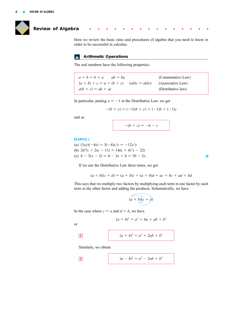 Algebra Review: Key Concepts & Formulas