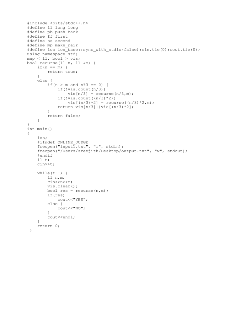 C++ Recursive Algorithm: Number Transformation