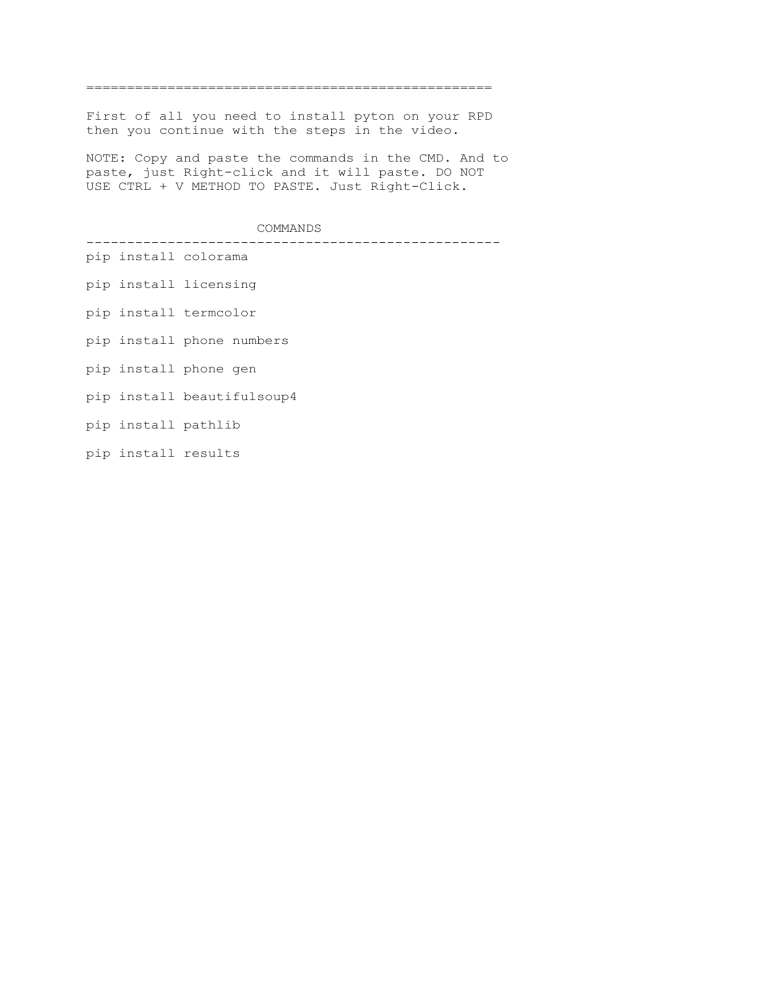 Python Installation Guide