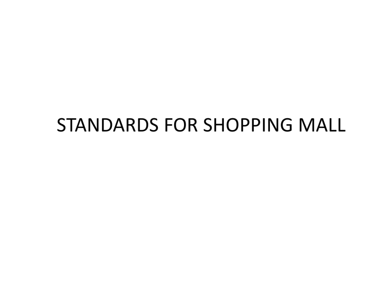 Shopping Mall Design Standards