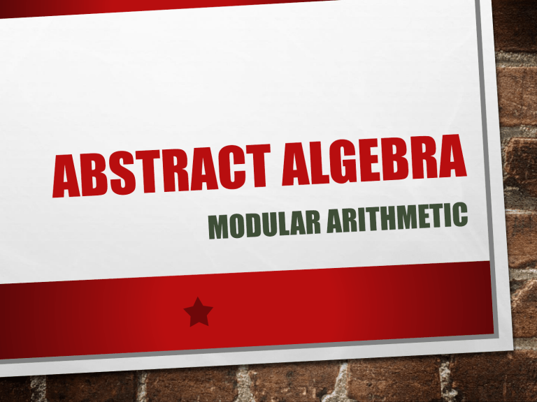 Modular Arithmetic Concepts And Examples