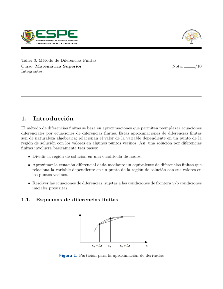 Taller Método de Diferencias Finitas
