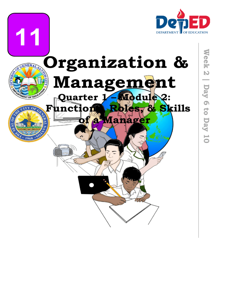 Manager Functions, Roles & Skills - Grade 11 Module