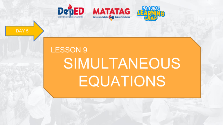 Simultaneous Equations Lesson Plan