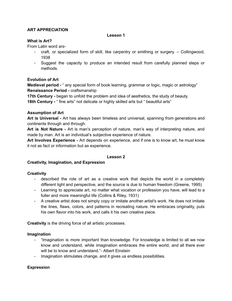 Art Appreciation: Definition, Function, and Types