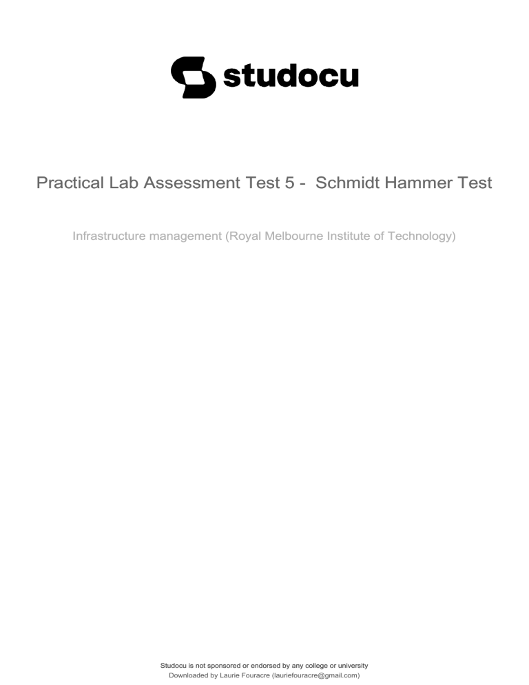 Schmidt Hammer Test Lab Report