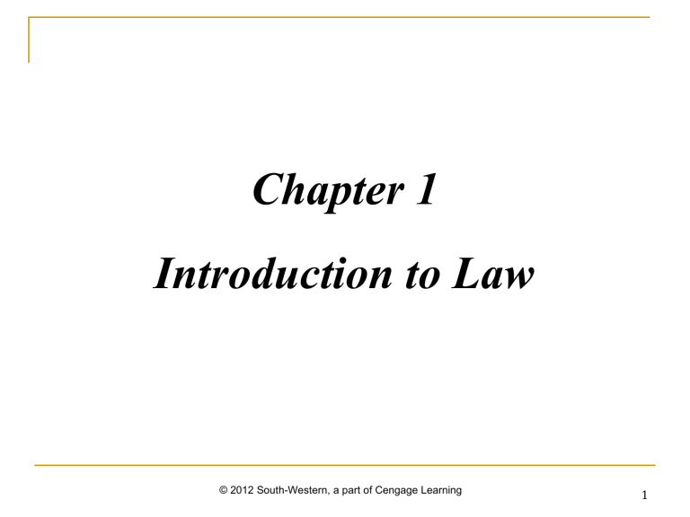 Introduction to Law: Definitions, History, and Ethics