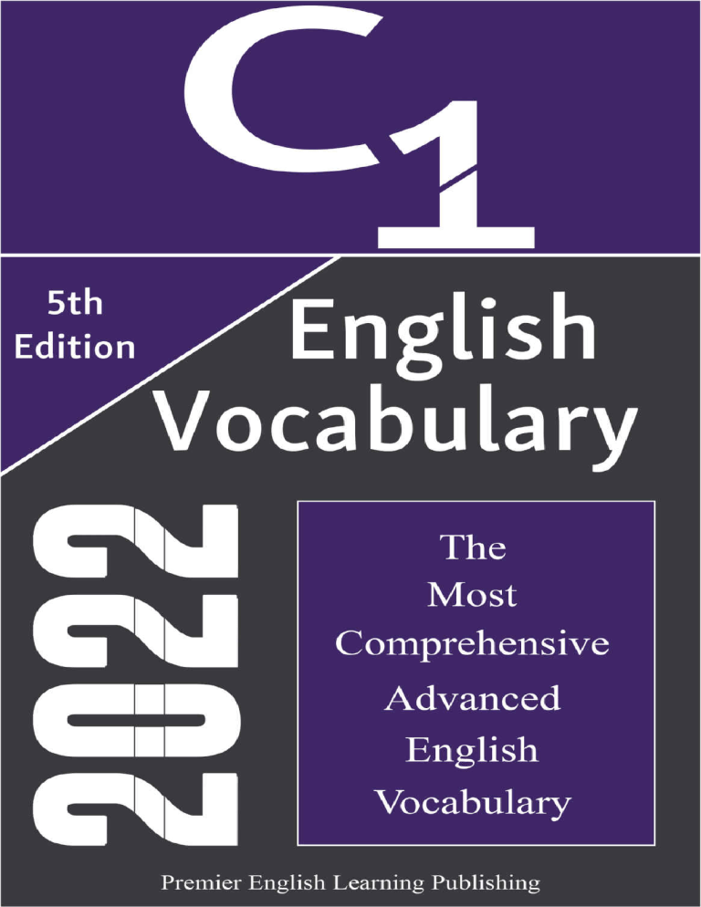 C1 English Vocabulary List: Advanced Words & Definitions
