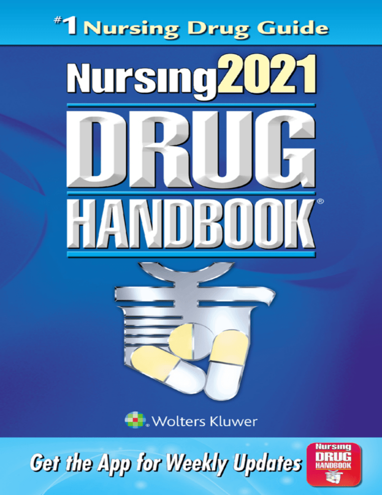 Nursing Drug Handbook 2021: Safe Medication Guide