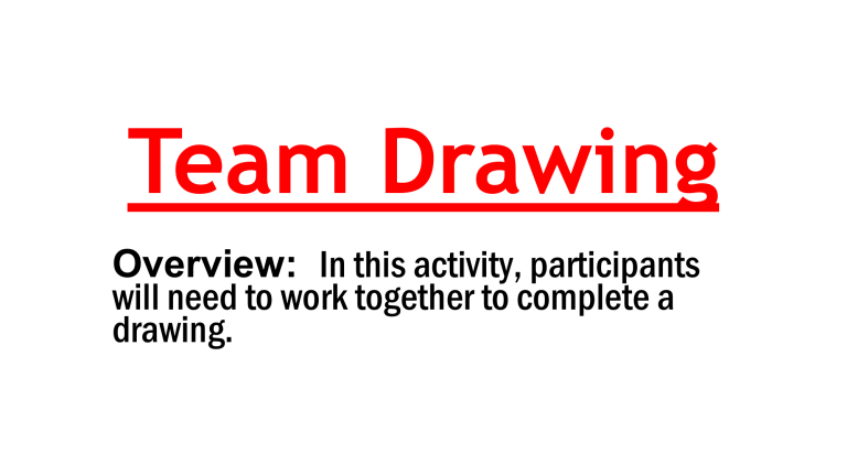 Team Drawing Activity Guide