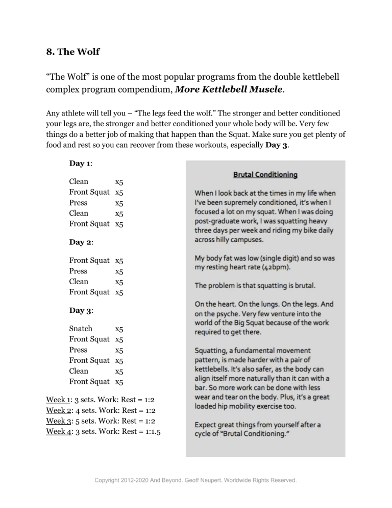 The Wolf Kettlebell Workout Program