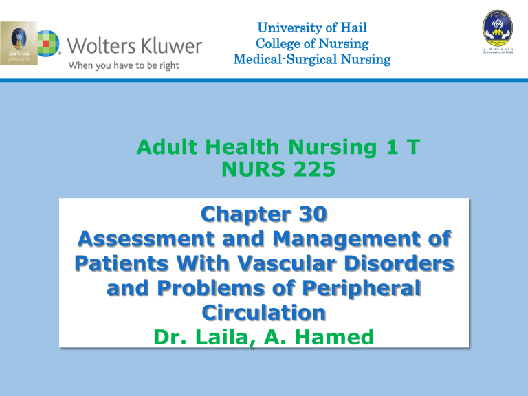 Vascular Disorders & Peripheral Circulation Management