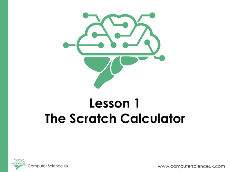 Scratch Calculator Lesson Plan: Intro to Programming