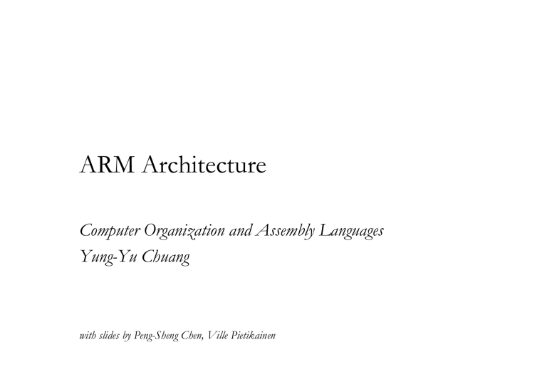 ARM Architecture Presentation