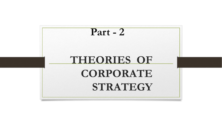 Corporate Strategy Theories: Ansoff, Porter, Portfolio Analysis