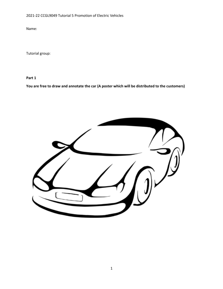 Electric Vehicle Promotion Tutorial Worksheet