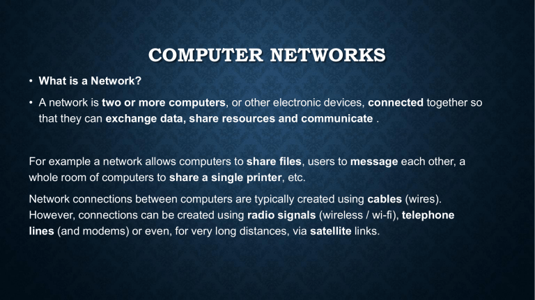 Computer Networks: IP, MAC, Wi-Fi, Bluetooth
