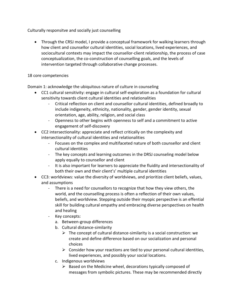 Culturally Responsive Counseling