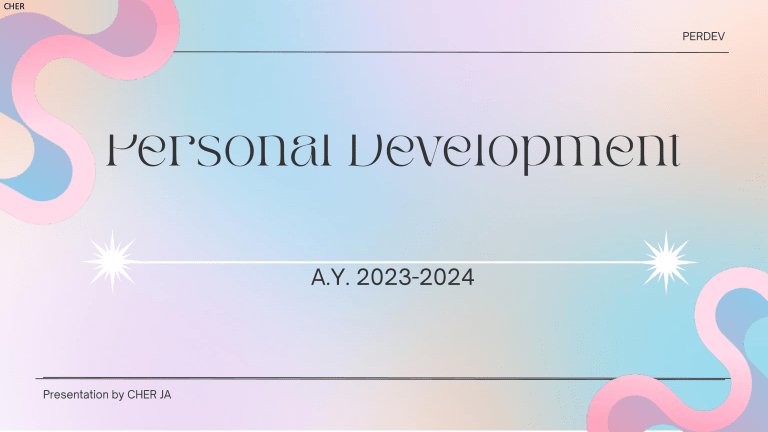 Personal Development: Self-Knowledge & Personality