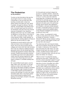 'The Pedestrian' Study Guide: Themes & Analysis