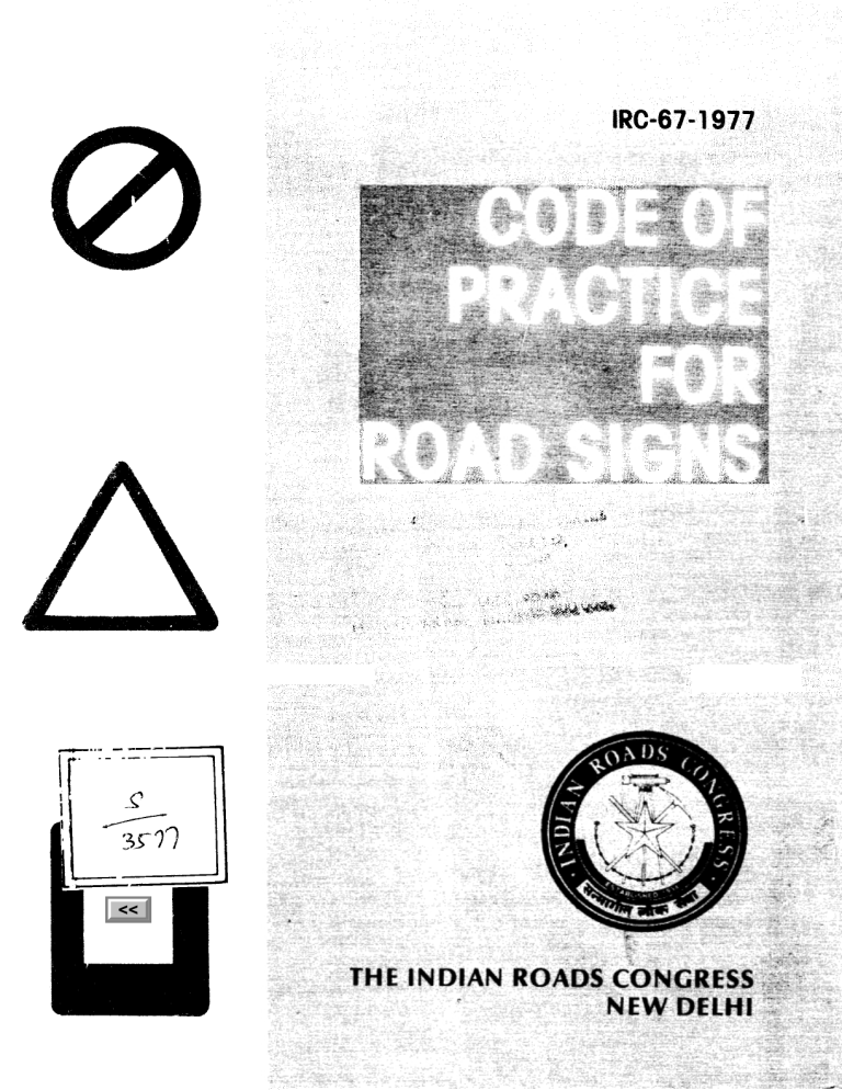 Road Sign Code of Practice: IRC-67-1977