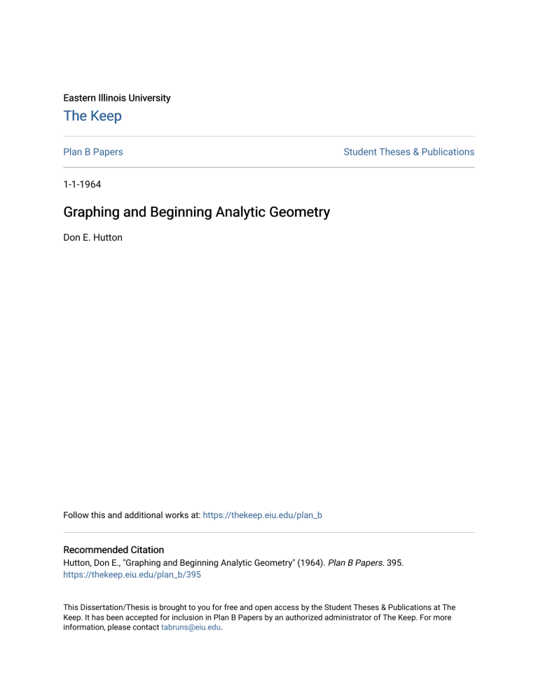 Graphing And Beginning Analytic Geometry