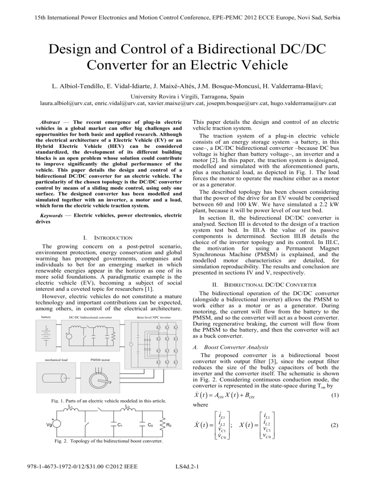 Bidirectional Dc Dc Converter Design For Electric Vehicles